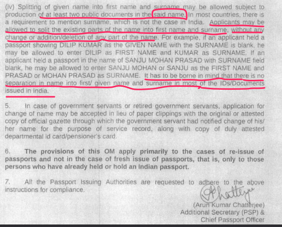 Split Name In The Passport Indian Passport Renewal AM22Tech Forum